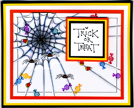 StampsByJudith.com: Spider Web Card