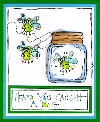 StampsByJudith.com: Caught A Bug Card
