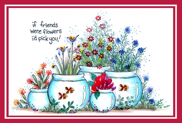 StampsByJudith.com: Fish Bowls Card