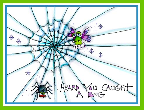 StampsByJudith.com: Fly In Web Card