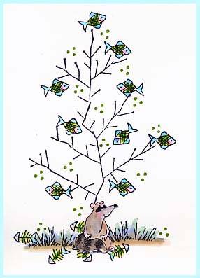 StampsByJudith.com: Fish Tree For All Seasons Card
