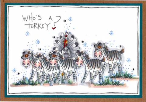 StampsByJudith.com: Turkey Zebra Card