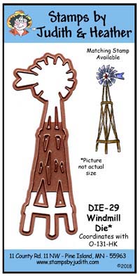 StampsByJudith.com: DIE O-131-HK Windmill