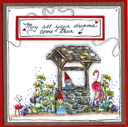 StampsByJudith.com: Gnome Well Card