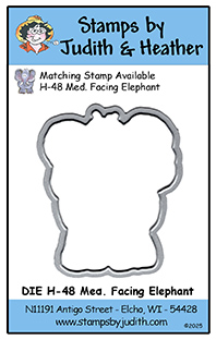 StampsByJudith.com: DIE H-48 Med. Facing Elephant