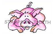 StampsByJudith.com: H-60 Lg. Facing Pig
