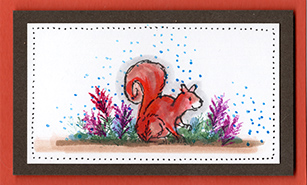 StampsByJudith.com: Red Squirrel Card