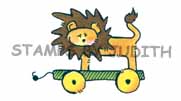 StampsByJudith.com: E-161-HK Lion Pull Toy