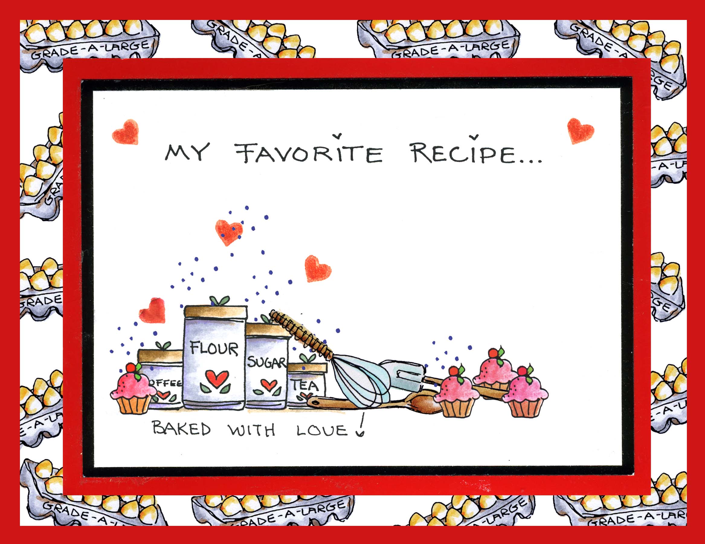 StampsByJudith.com: Cupcake Baking Card