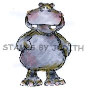 StampsByJudith.com: H-260 Sm. Hippo Critter