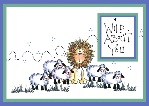 StampsByJudith.com: Lion & Lamb Card
