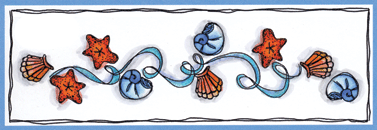 StampsByJudith.com: Shell Border Card