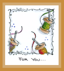 StampsByJudith.com: Spool Square Card