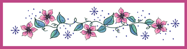 StampsByJudith.com: Star Flower Vine Border Card